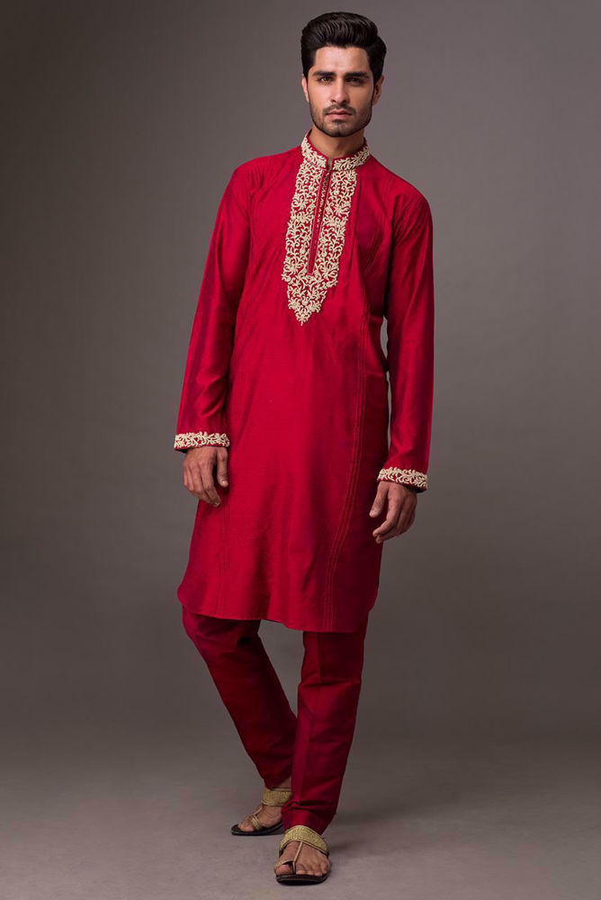 Red Kurta Pajama | Deepak Perwani